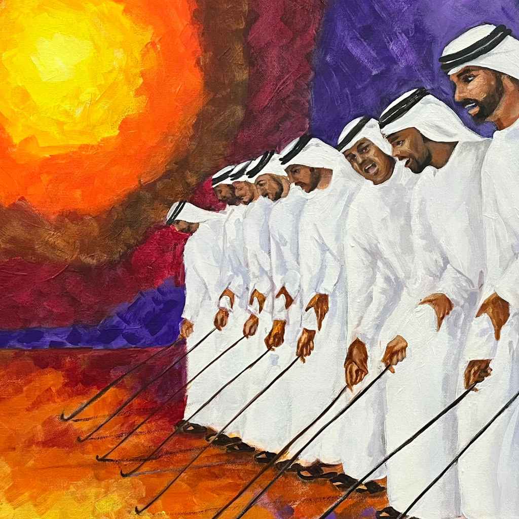 Al-Ayyala | UAE Acrylic Painting | Artezaar.com Online Art Gallery Dubai