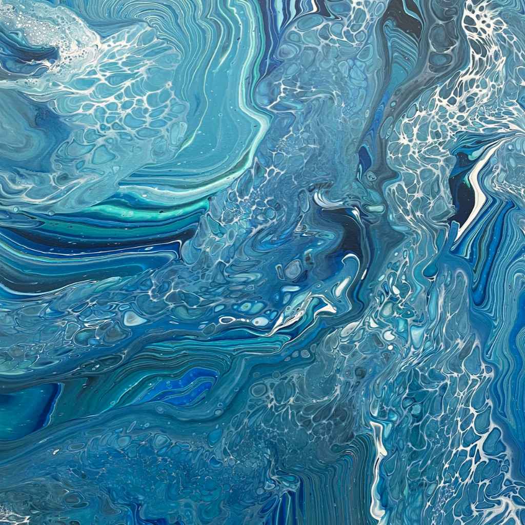 Aqua Opus | Acrylic Painting | Artezaar.com Online Art Gallery Dubai