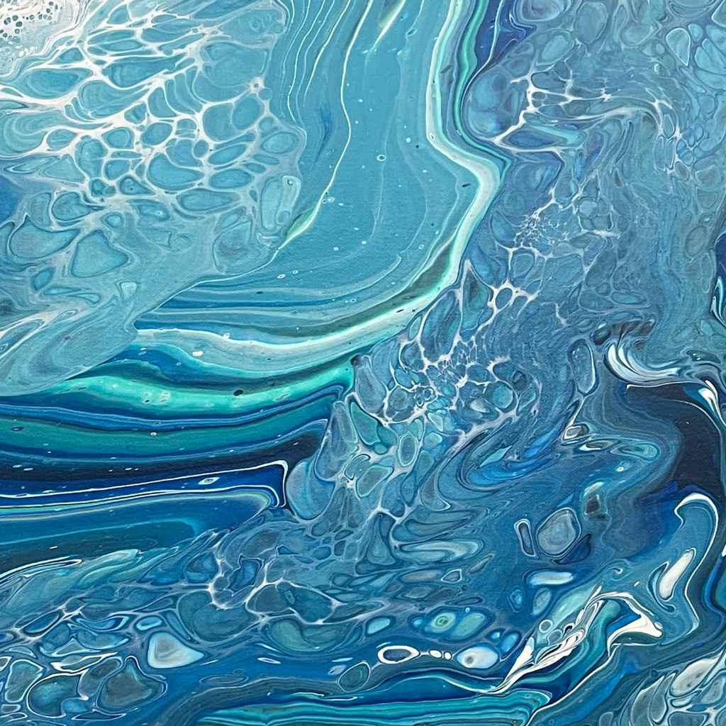 Aqua Opus | Acrylic Painting | Artezaar.com Online Art Gallery Dubai