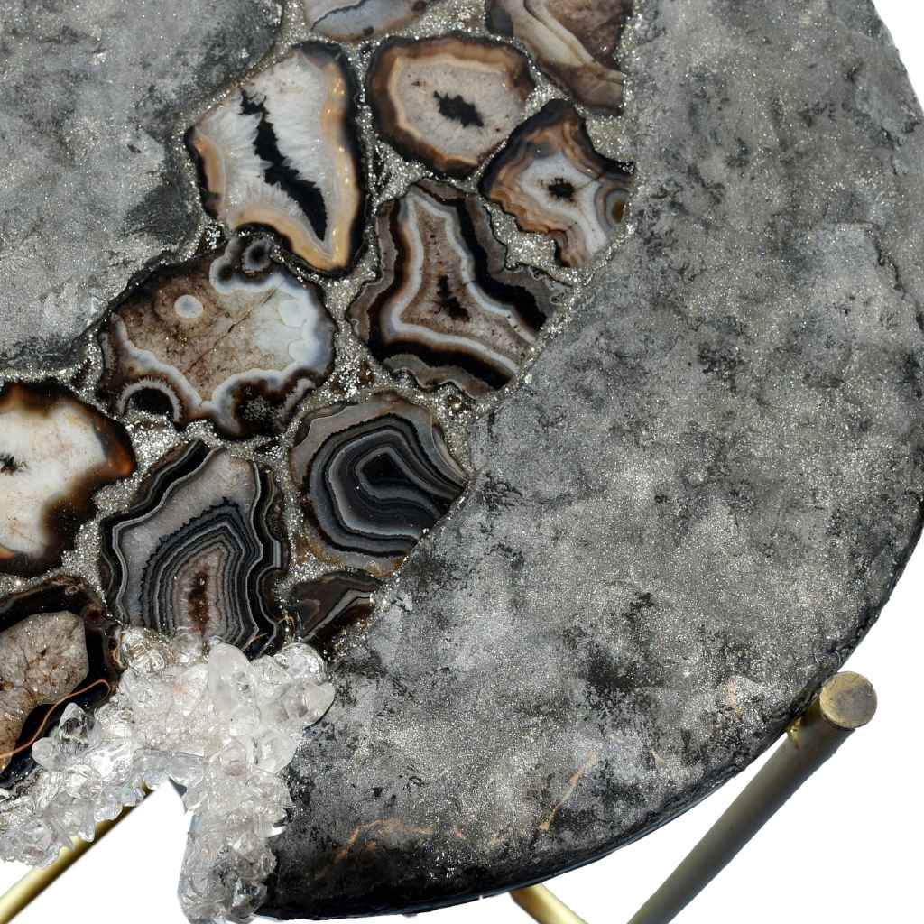 Black Agates River Tray | Mixed Media | Artezaar.com Art Gallery Dubai ...
