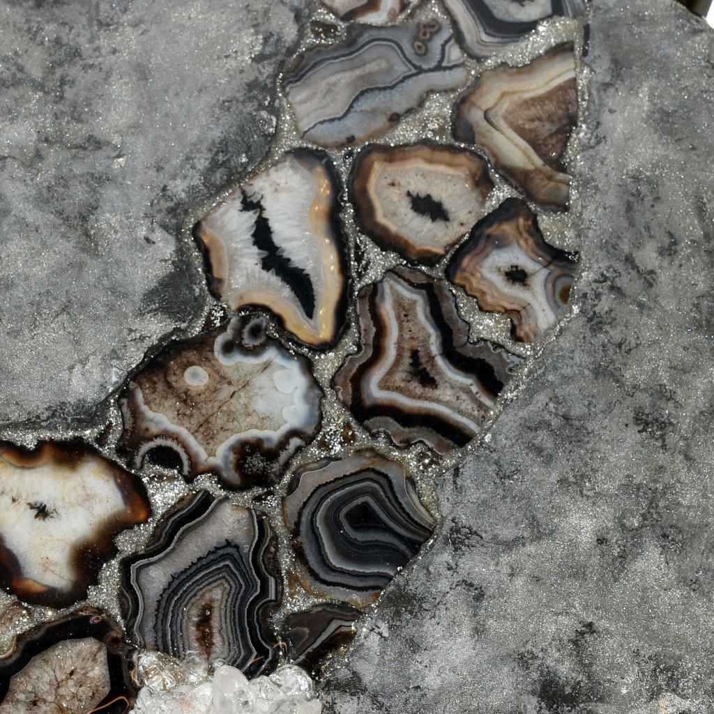 Black Agates River Tray | Mixed Media | Artezaar.com Art Gallery Dubai ...