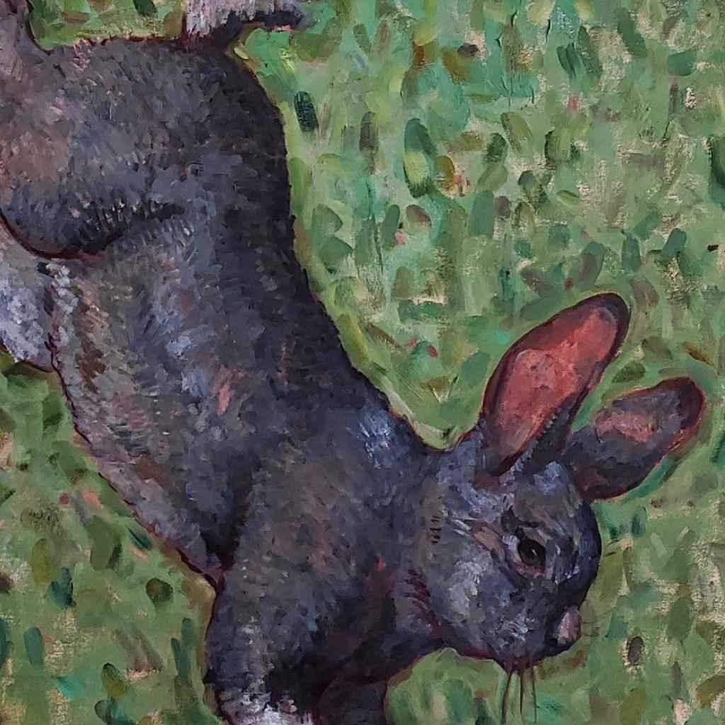 Chasing Luck | Rabbits Oil Painting | Artezaar.com Online Art Gallery Dubai