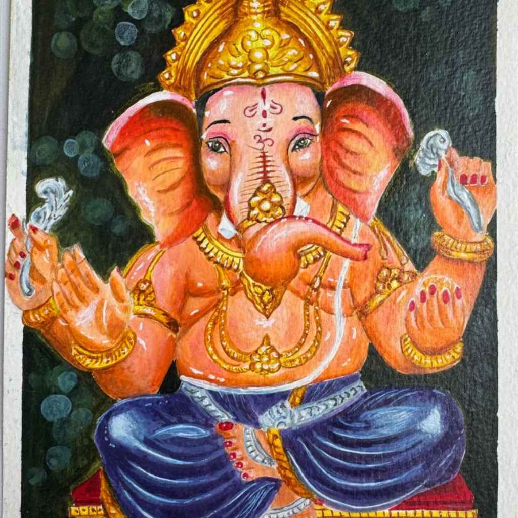 Ganesha Lord of Beginnings | Acrylic Painting | Artezaar.com Dubai ...