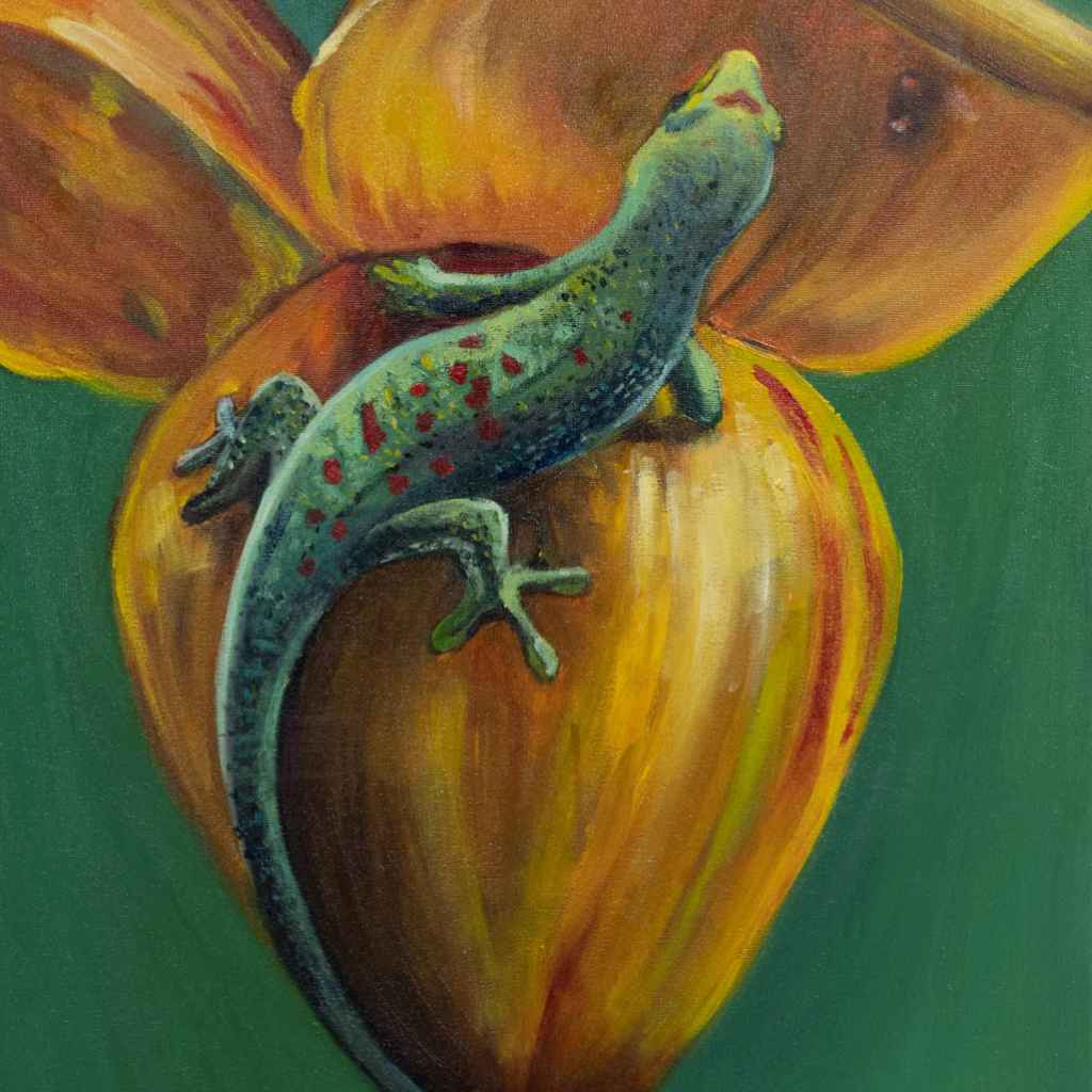 Gecko | Animal Oil Painting | Artezaar.com Online Art Gallery Dubai