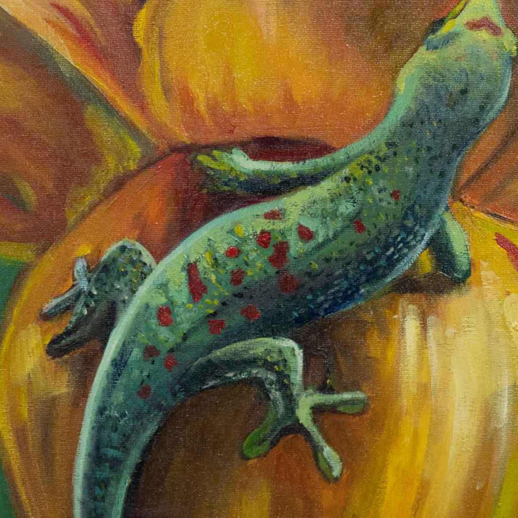Gecko | Animal Oil Painting | Artezaar.com Online Art Gallery Dubai