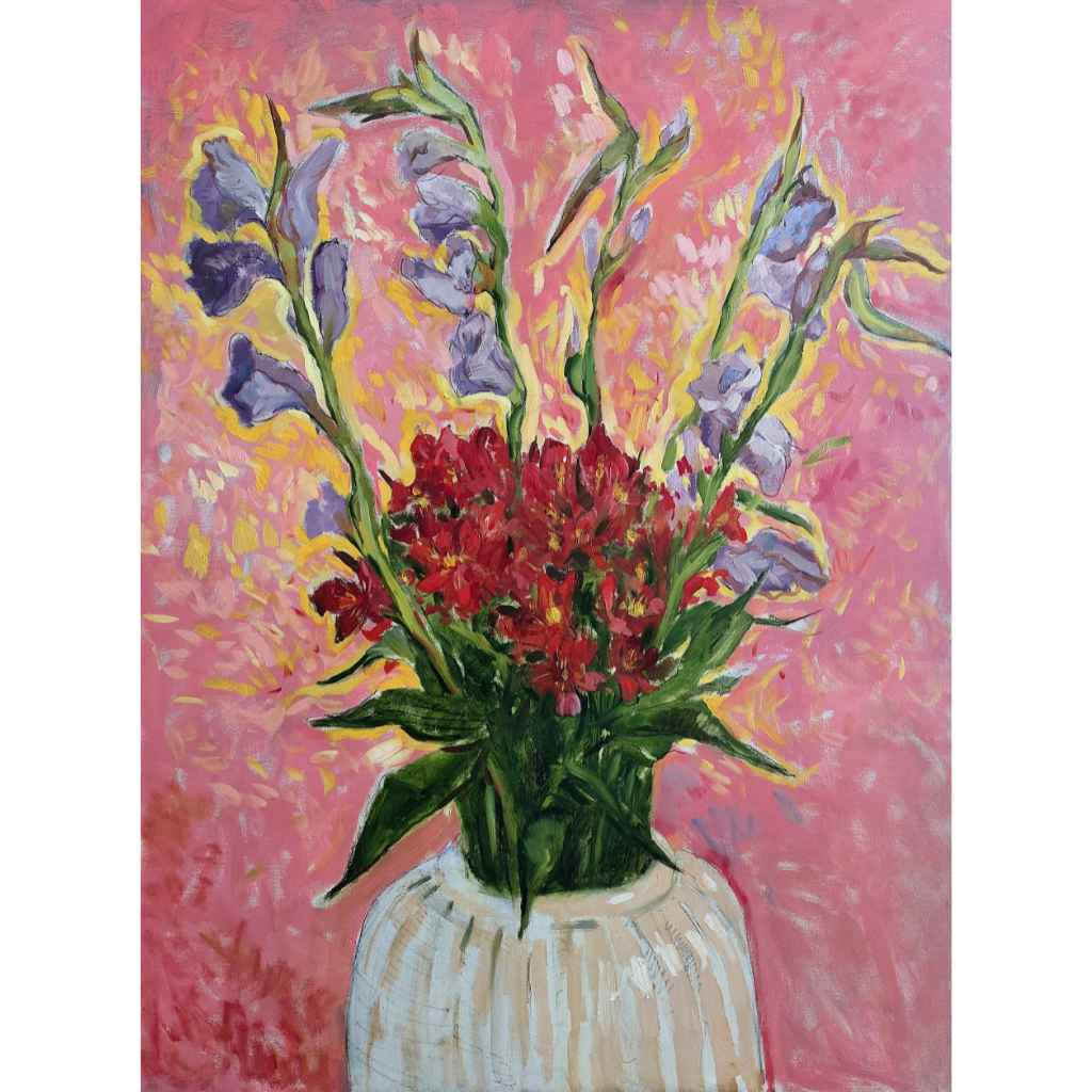 Gladioli and Alstroemeria | Still Life Oil Painting | Artezaar.com ...
