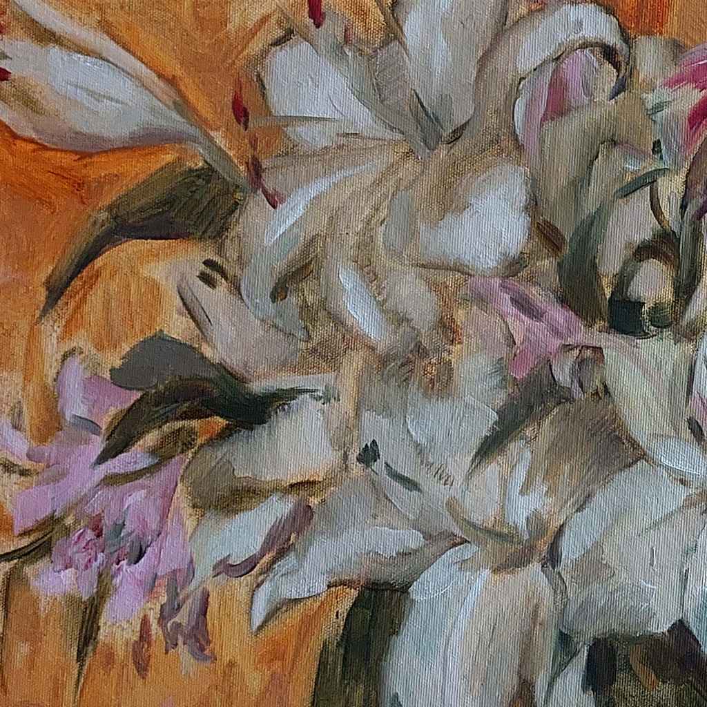 Lilies in Summer | Flowers Oil Painting | Artezaar.com Art Gallery ...
