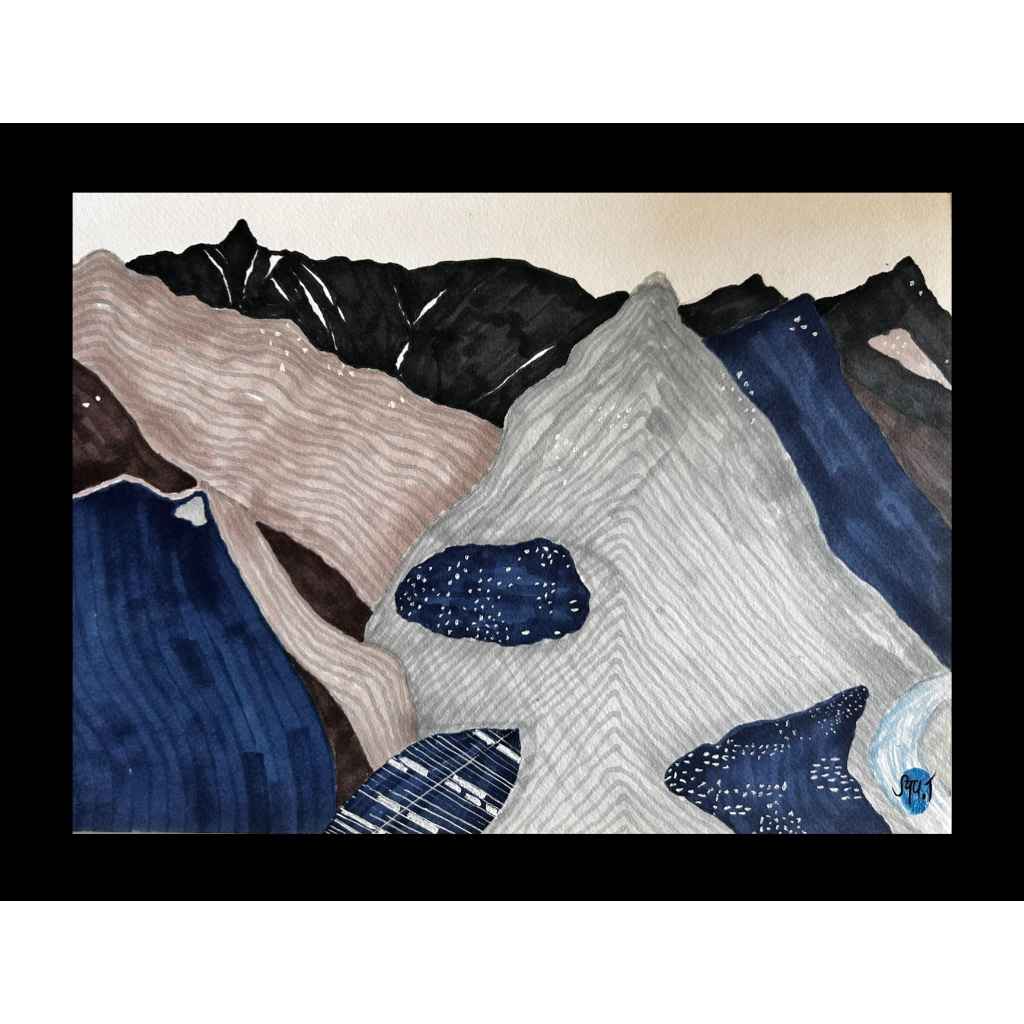 Mountain Unity | Mixed Media | Artezaar.com Online Art Gallery Dubai