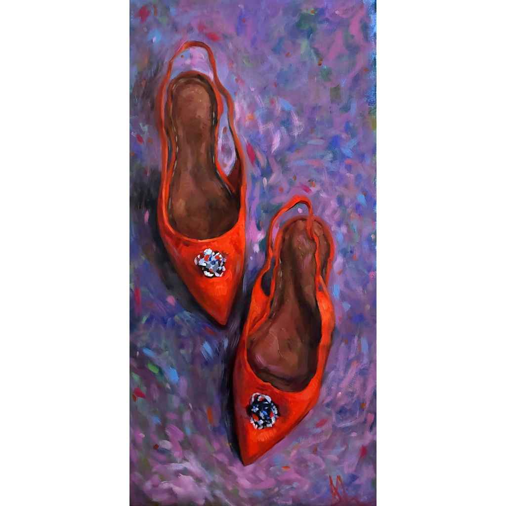 Red Shoes Oil Painting | Artezaar.com Online Art Gallery Dubai