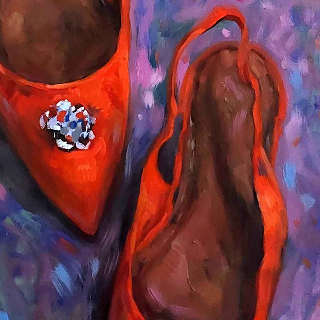 Red Shoes Oil Painting | Artezaar.com Online Art Gallery Dubai