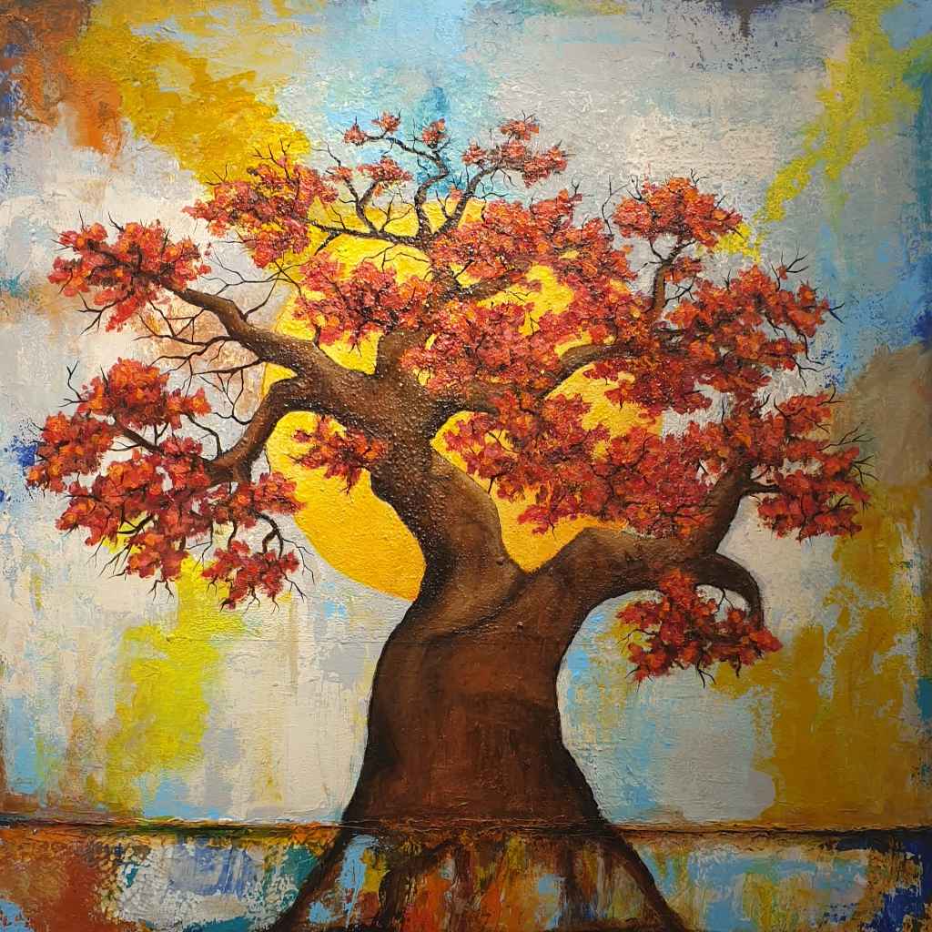Rooted in Transience Abstract Painting | Artezaar.com Online Gallery ...