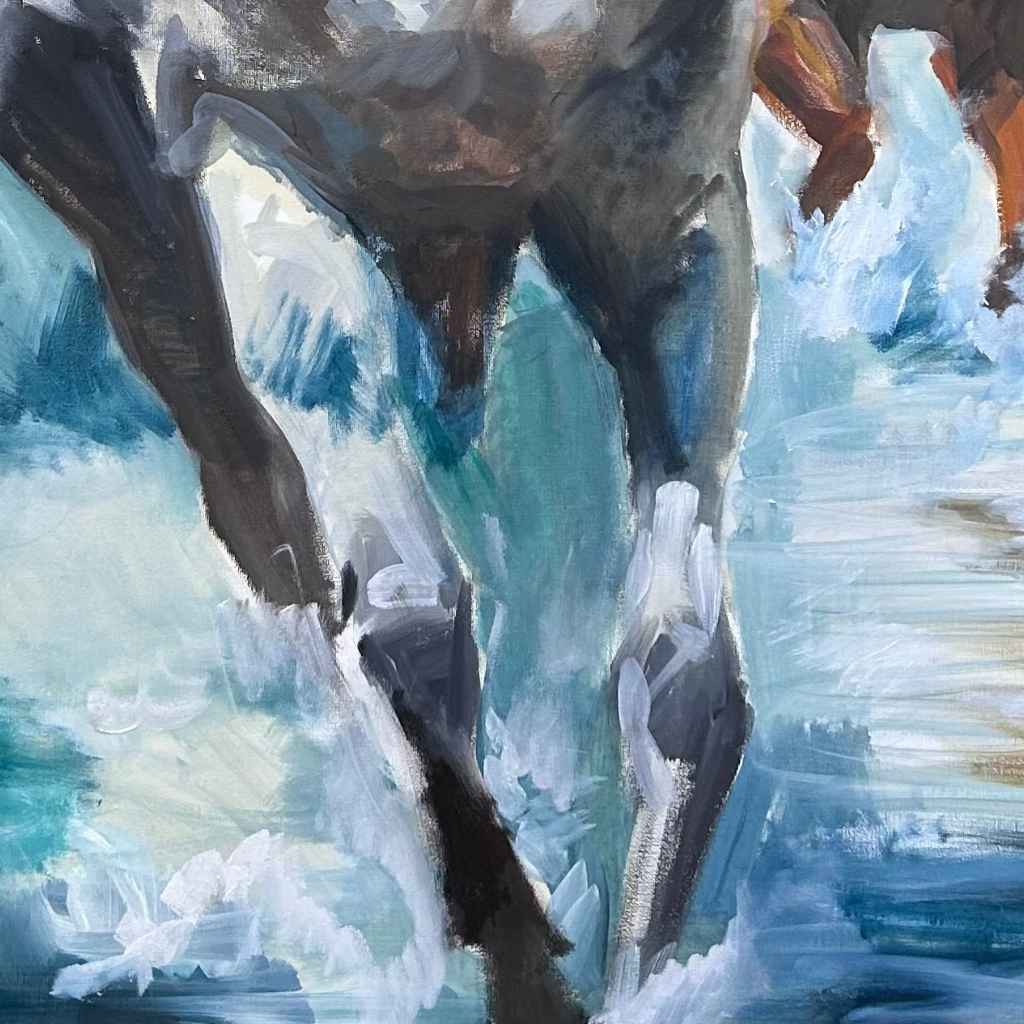 Running horses | Oil Painting | Artezaar.com Online Art Gallery Dubai