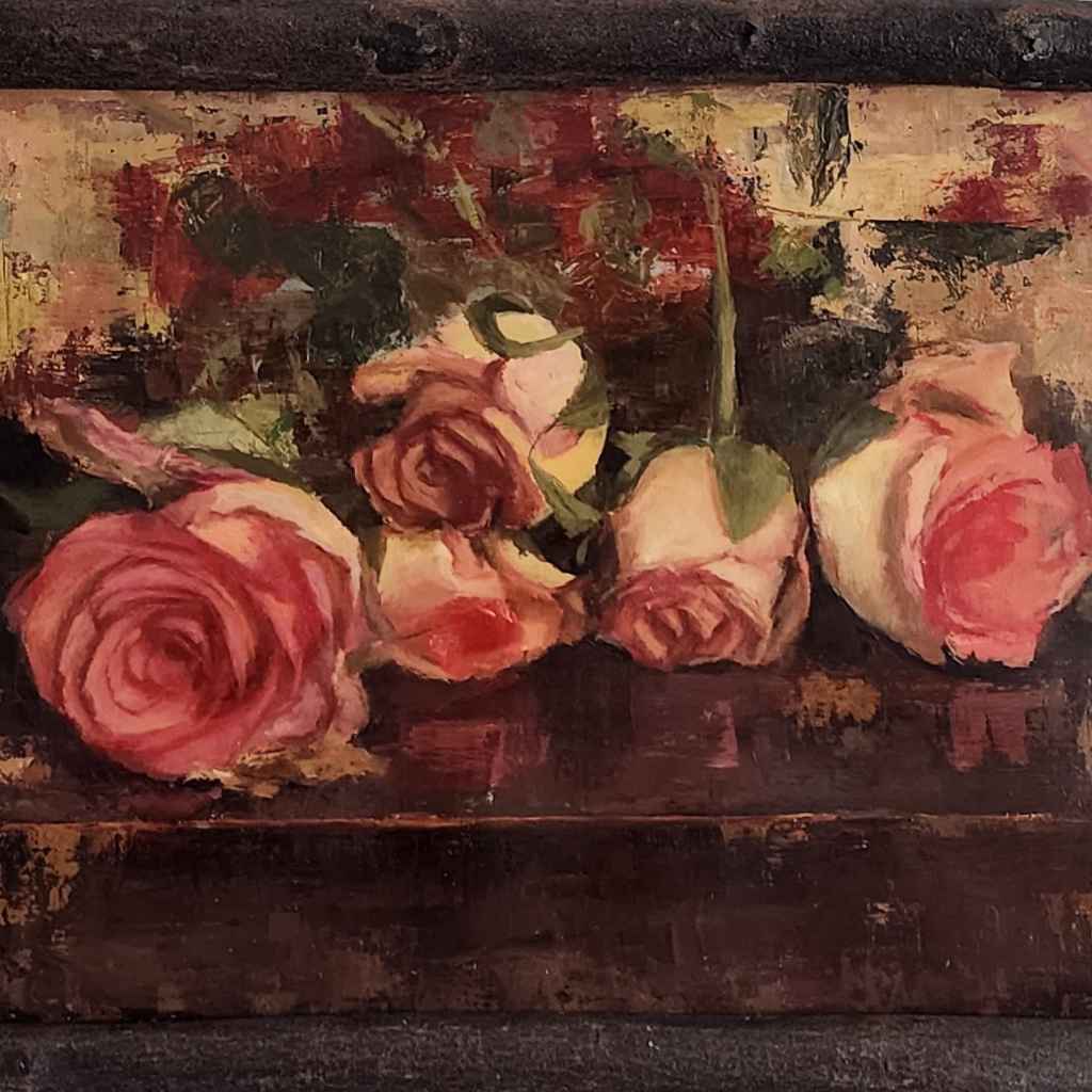 Rustic Bloom | Oil Painting | Artezaar.com Online Art Gallery Dubai