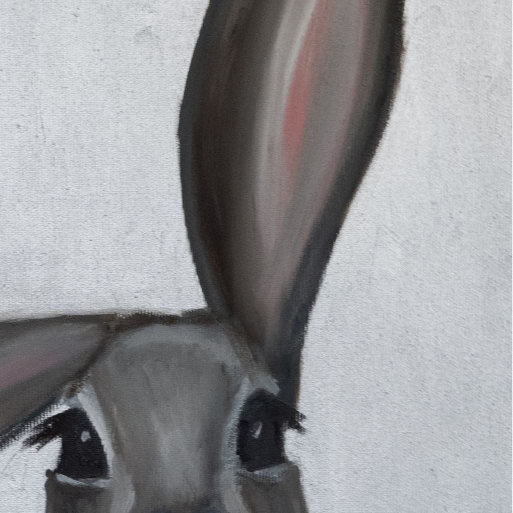 Silver Rabbit | Oil Painting | Artezaar.com Online Art Gallery Dubai