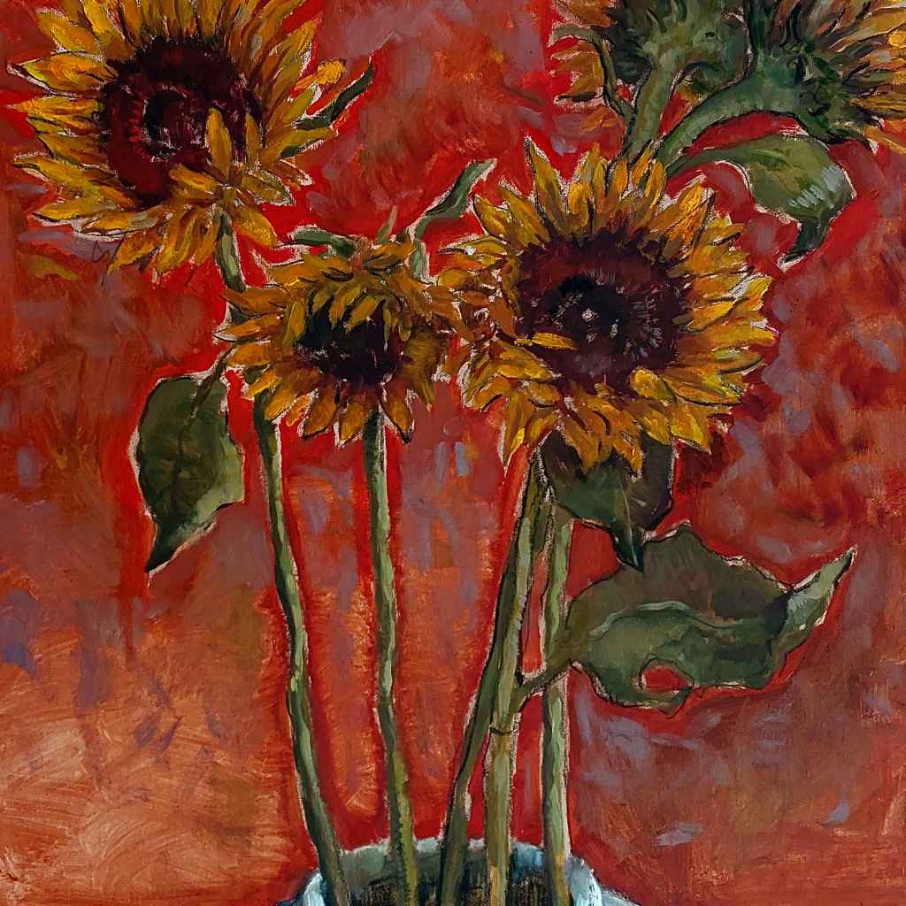 Sunflowers at Noon | Still Life Painting | Artezaar.com Art Gallery ...