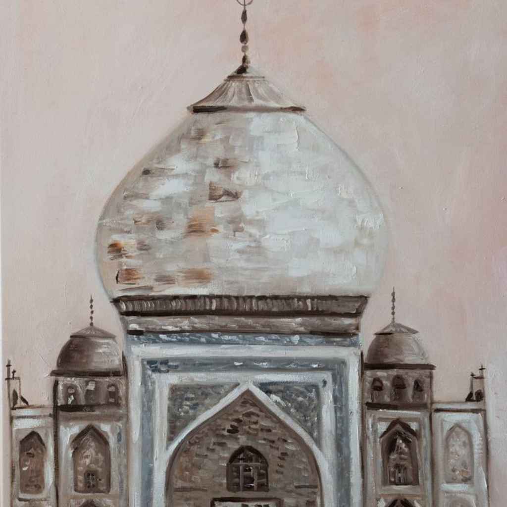 Taj Mahal Oil Painting | Artezaar.com Online Art Gallery Dubai