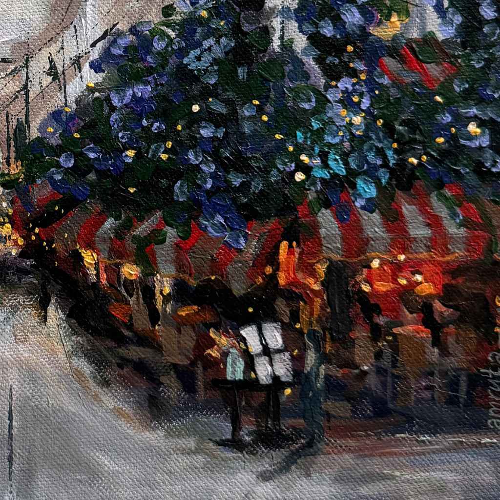 Paris Cafe Acrylic Painting | Artezaar.com Online Art Gallery Dubai