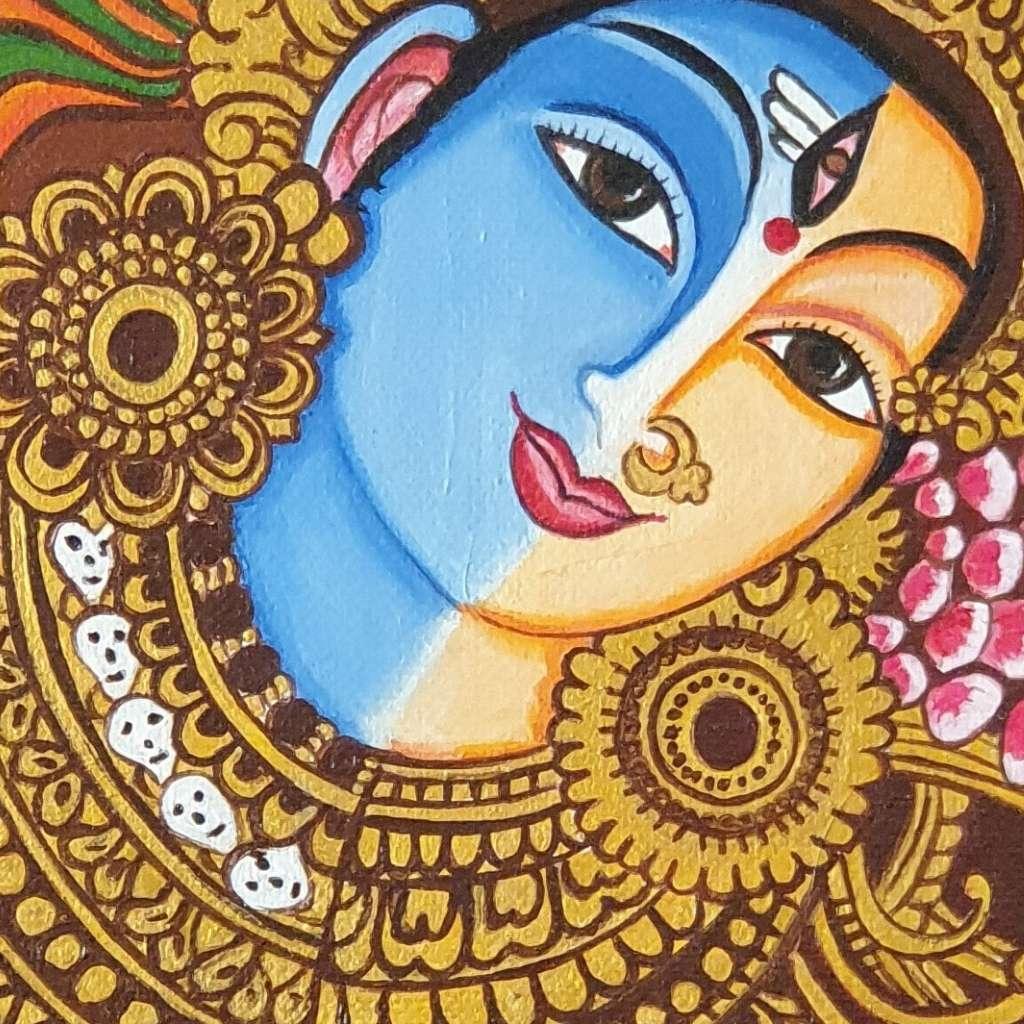 Ardhanarishwar | Acrylic painting | Artezaar.com Art Gallery – Artezaar ...