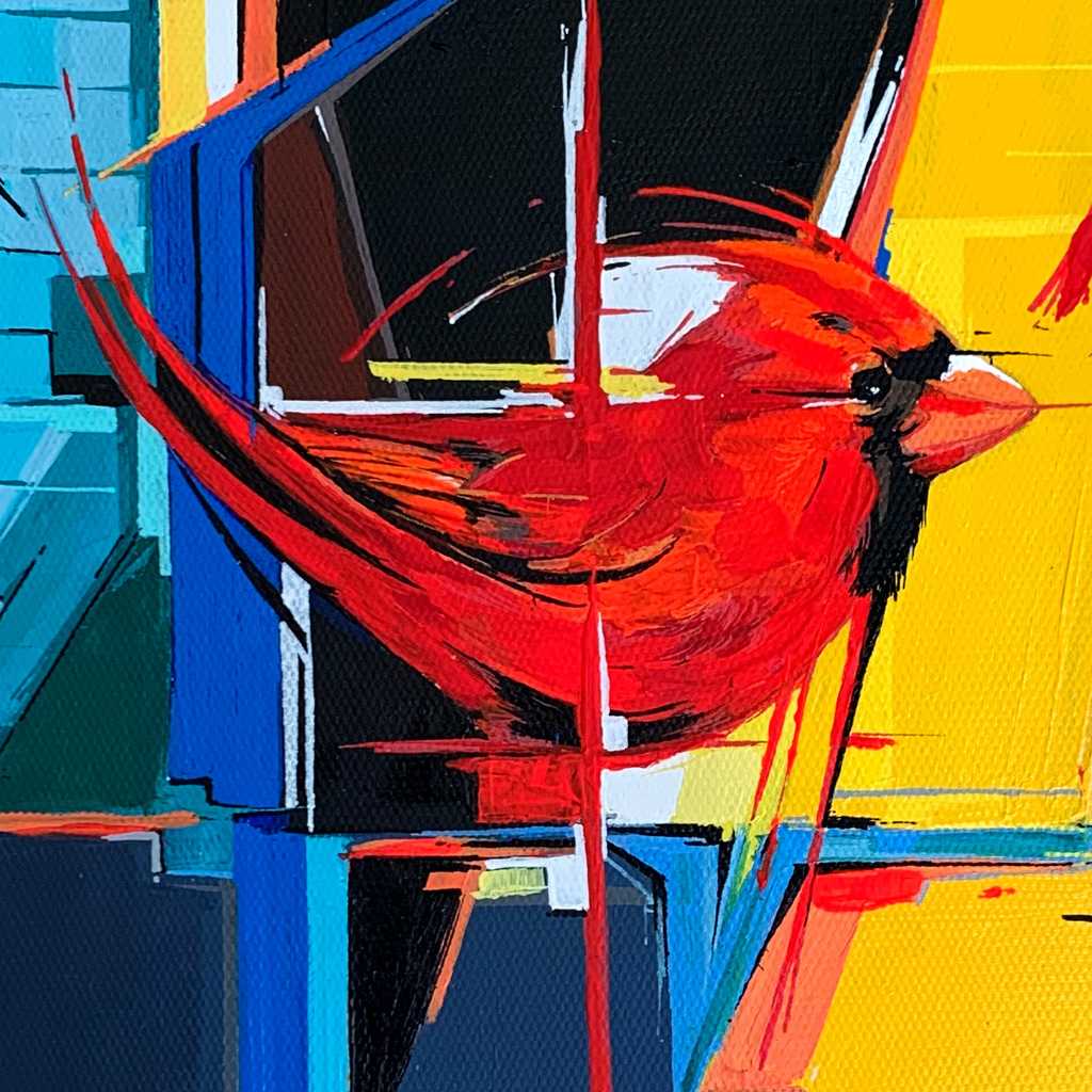 Cardinal | Acrylic Painting | Artezaar.com Online Art Gallery in Dubai