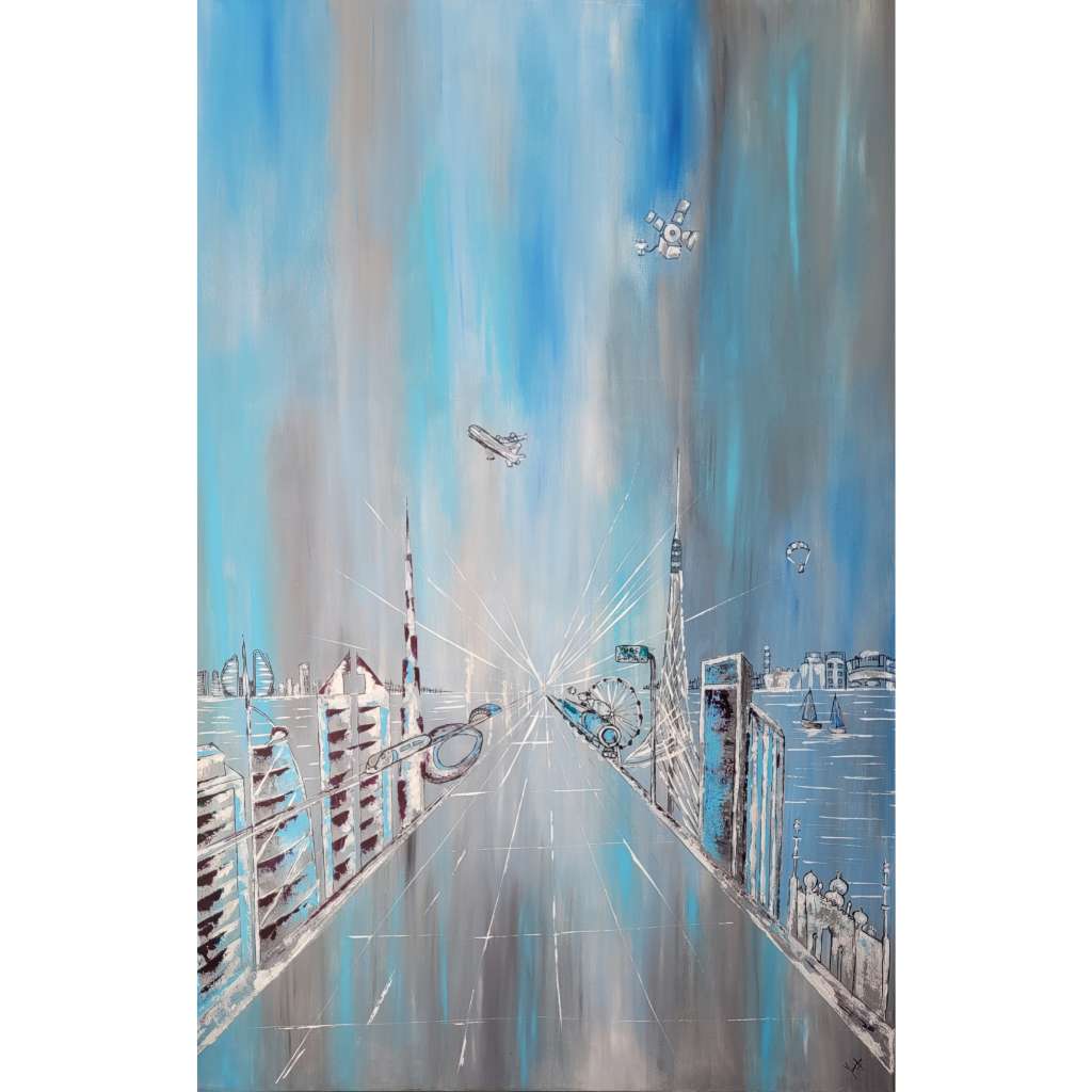 City of the Future | Acrylic Painting | Artezaar.com Art Gallery ...
