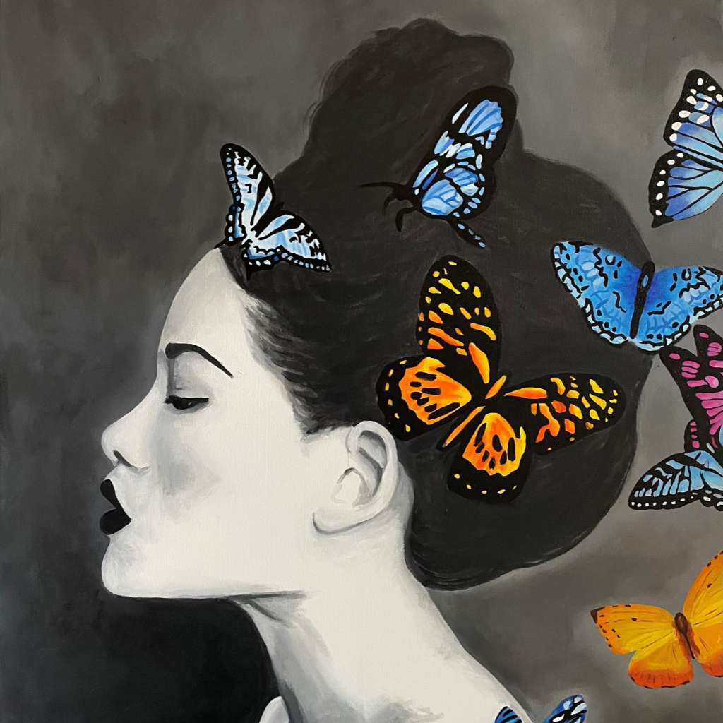 Free your mind | Woman Acrylic Painting | Artezaar.com Art Gallery ...