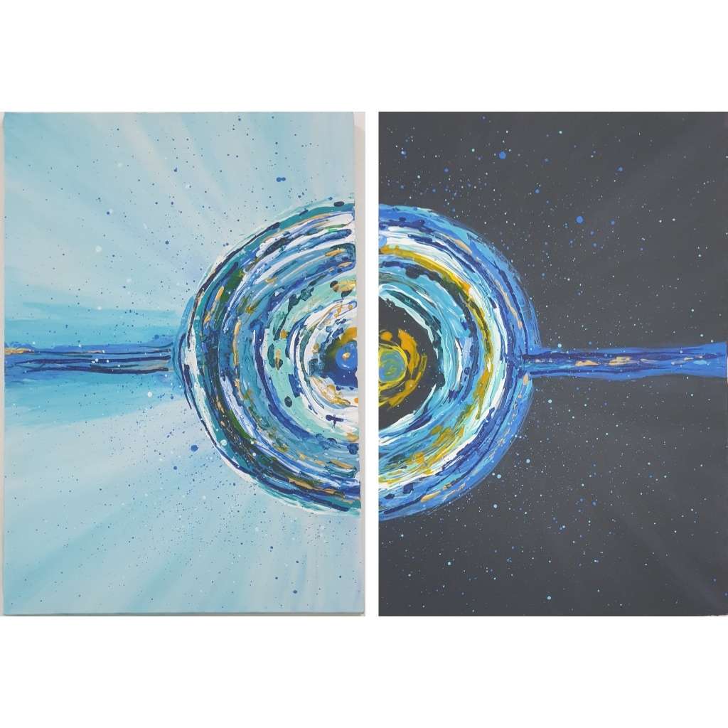 Poles Apart | Acrylic Abstract Painting | Artezaar.com Art Gallery ...