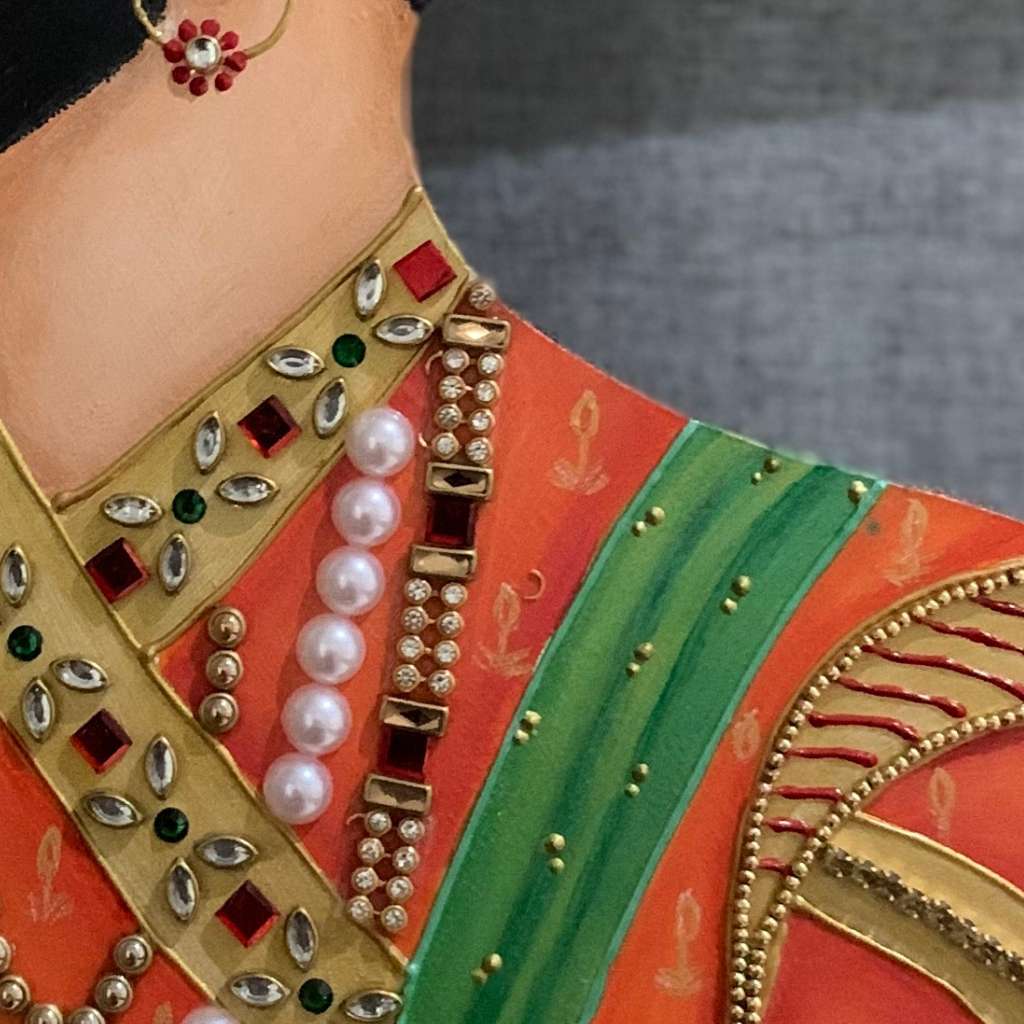 Rani - Raja | Indian Mixed media Painting | Artezaar.com Art Gallery ...