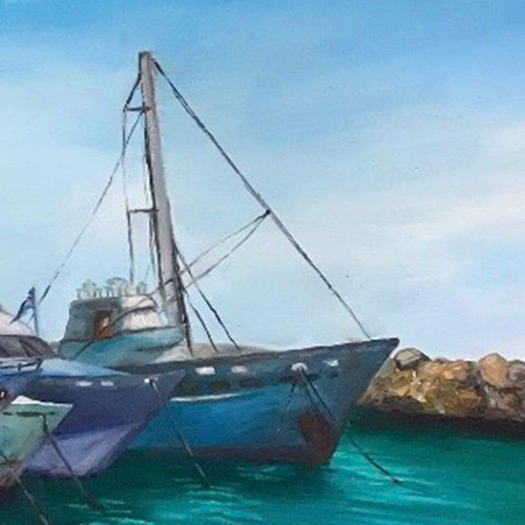 Abstract Art | Oil Painting | Boats Life | Artezaar Art Gallery Dubai ...