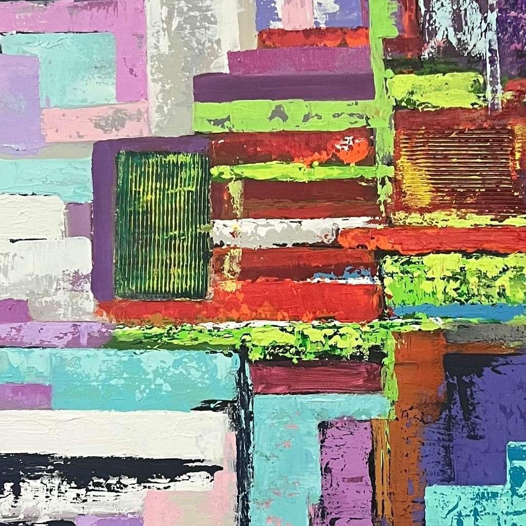 Cityscape | Abstract Acrylic Painting | Artezaar.com Art Gallery ...