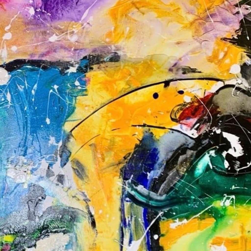 Cosmic Energy | Abstract Acrylic painting | Artezaar.com Art Gallery ...