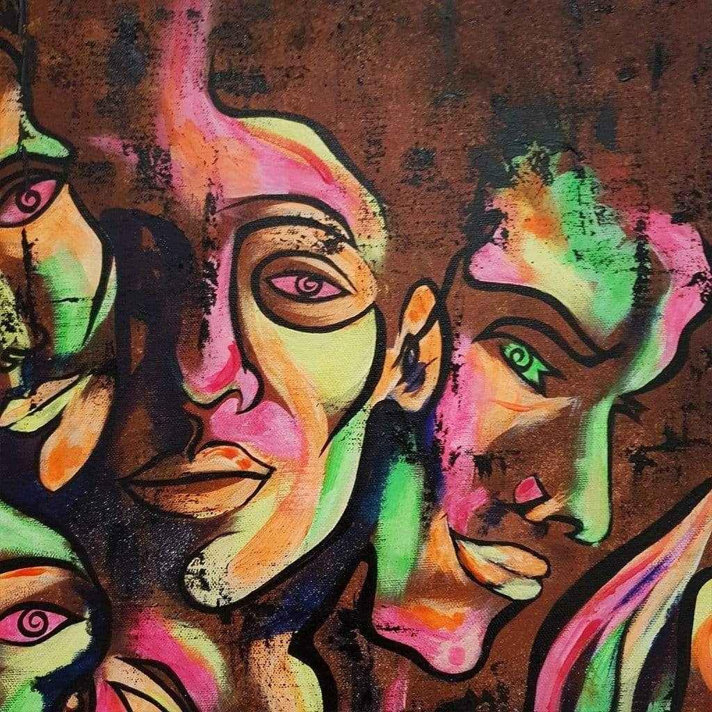 Abstract Acrylic Painting | Faces | Artezaar Online Art Gallery Dubai ...