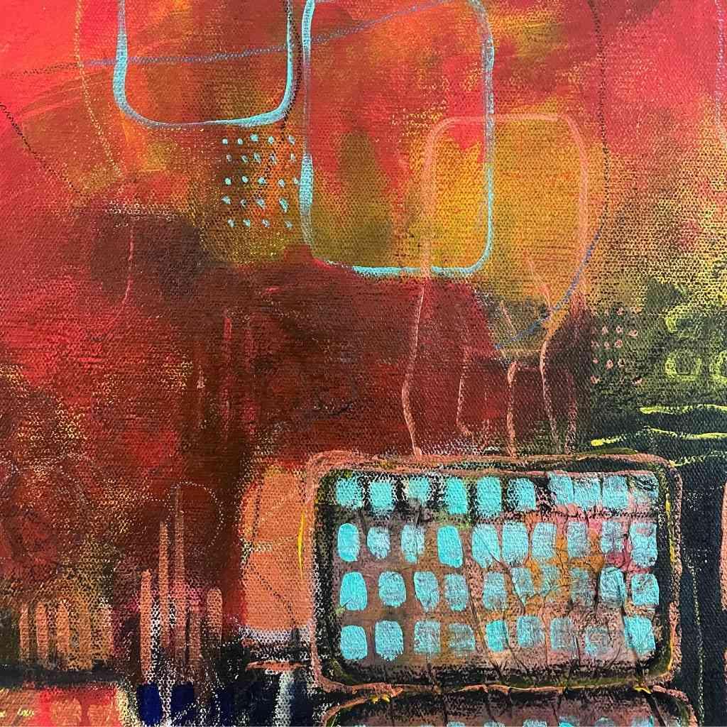 Fire Within | Bold Red Abstract Painting | Artezaar Gallery – Artezaar ...