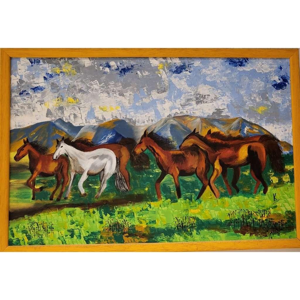 Abstract Acrylic Painting | Gallop | Artezaar.com Art Gallary Dubai ...
