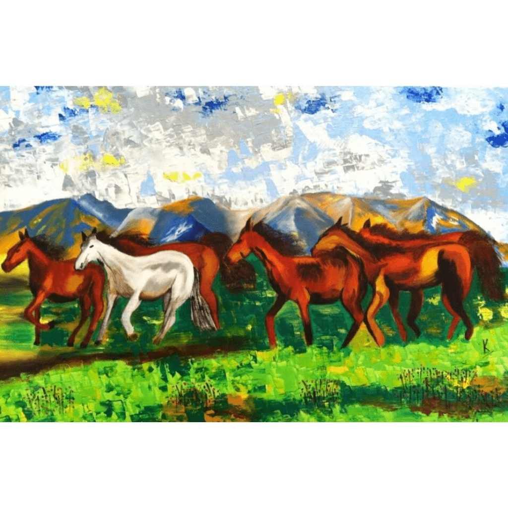 Abstract Acrylic Painting | Gallop | Artezaar.com Art Gallary Dubai ...