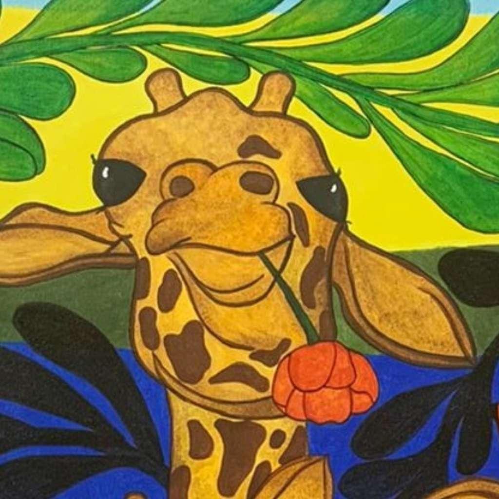 Goofy Giraffes | Acrylic painting| Artezaar.com Art Gallery in Dubai ...