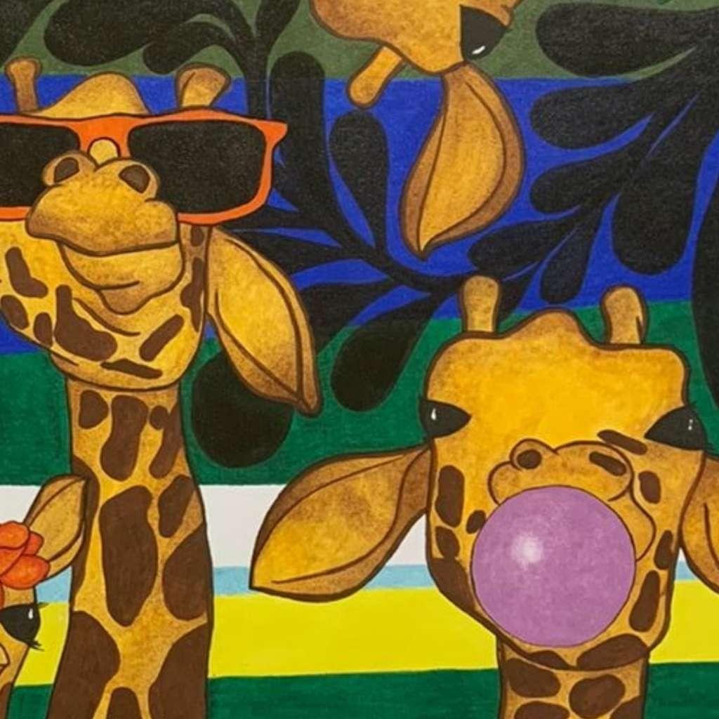 Goofy Giraffes | Acrylic painting| Artezaar.com Art Gallery in Dubai ...