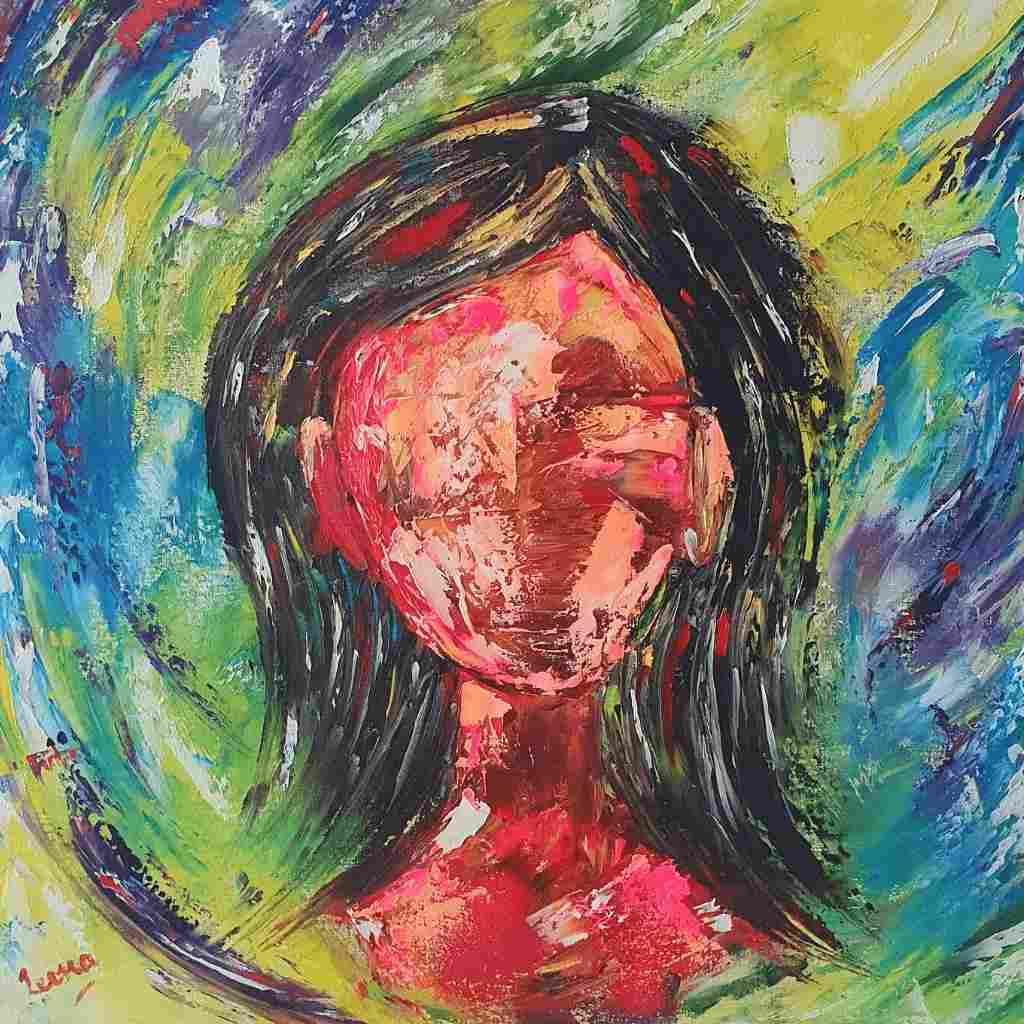 Red Abstract Woman | Oil Painting | Artezaar.com Art Gallery Dubai UAE ...