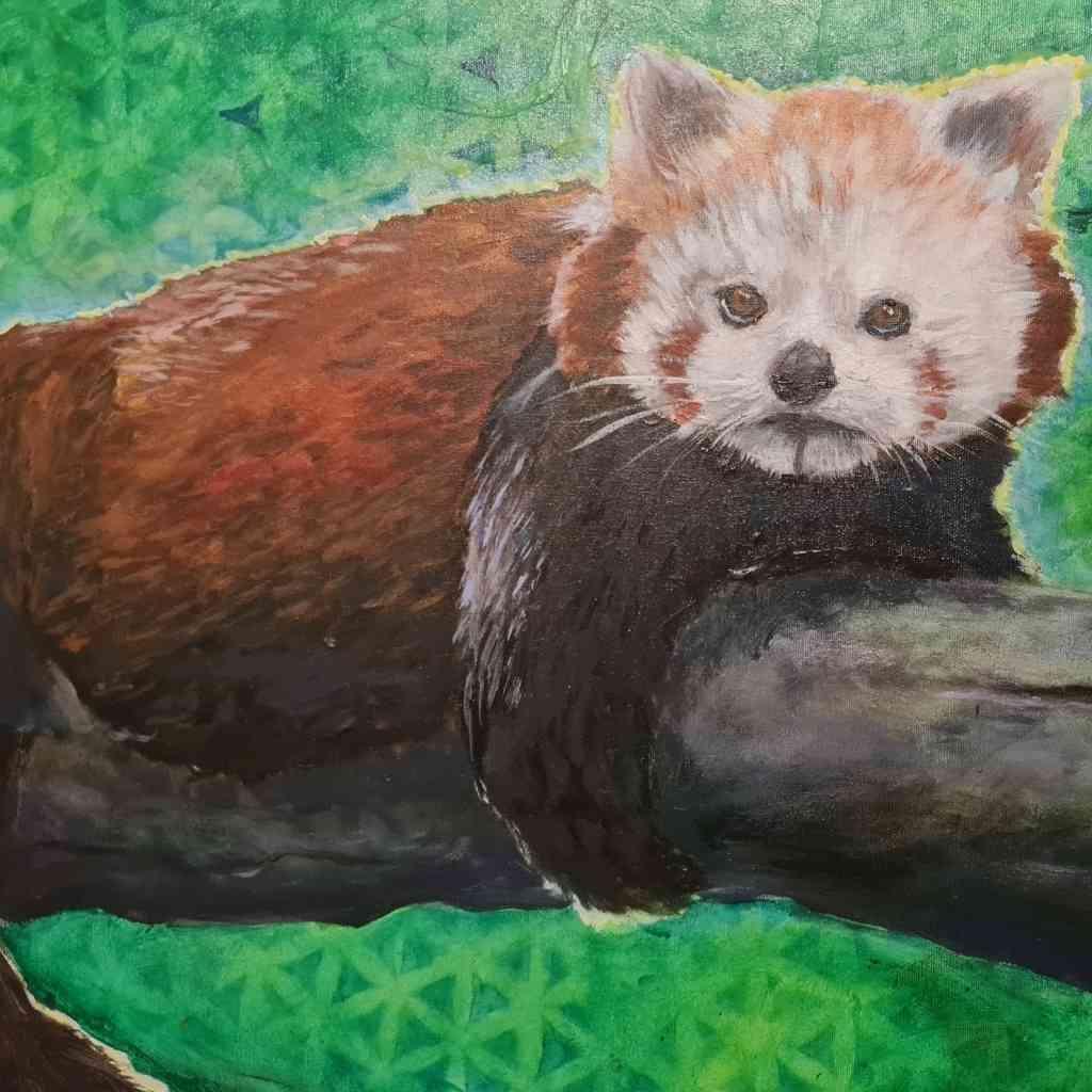 Buy Acrylic Paintings | RED Panda | Artezaar.com Art Gallery Dubai ...
