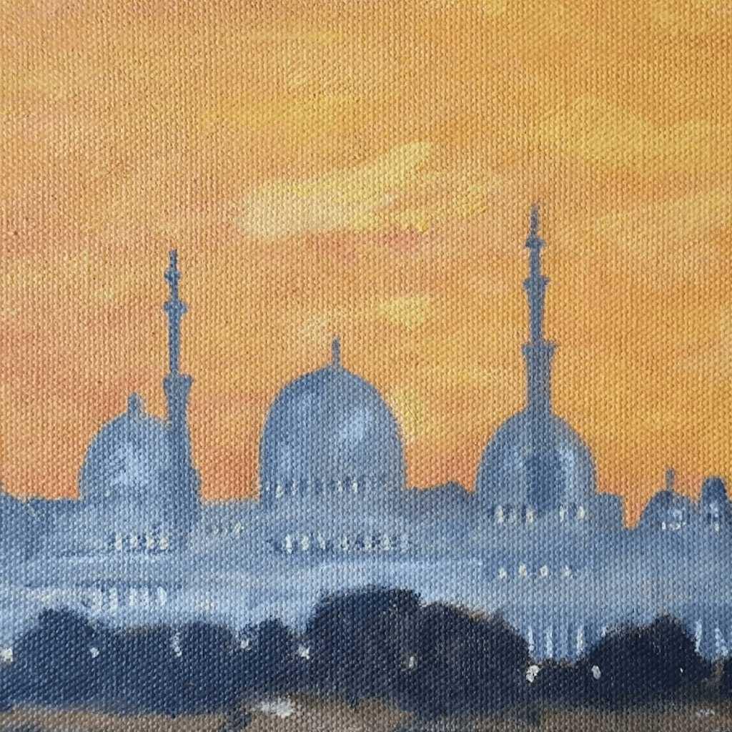 Sheikh Zayed Mosque Oil Painting | Artezaar.com Online Gallery Dubai ...