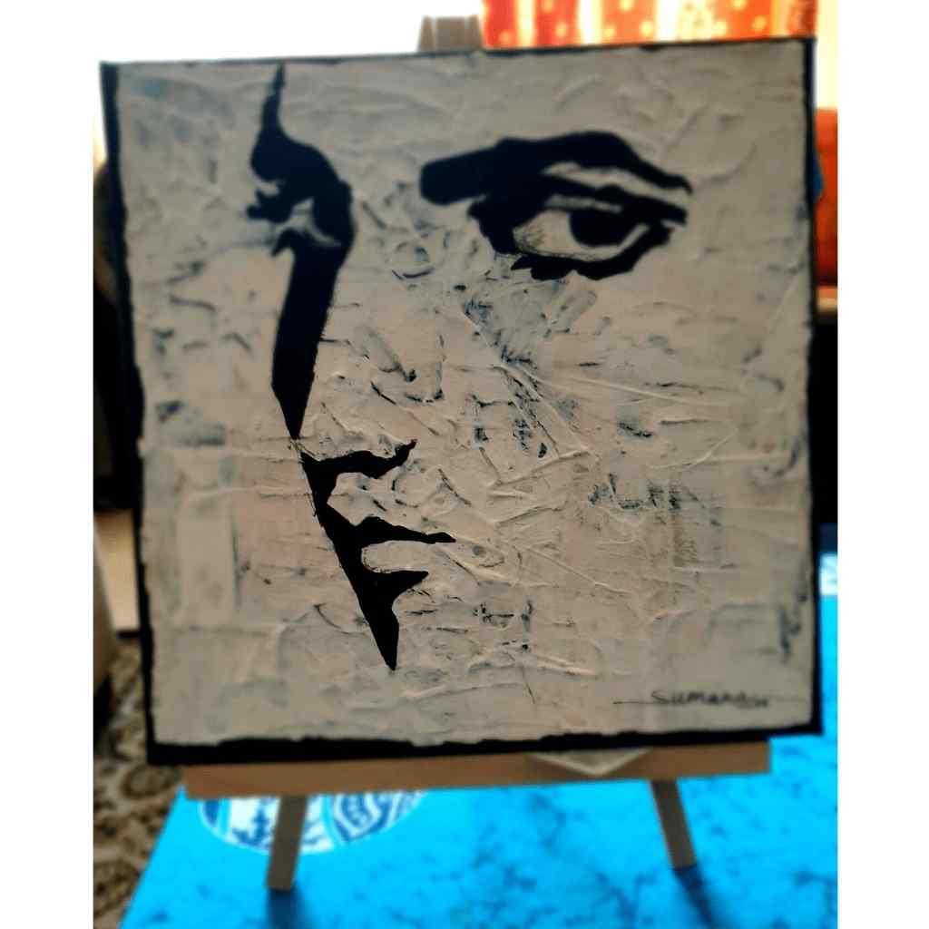 Abstract Acrylic Painting | Three Faces | Artezaar Art Gallery Dubai ...