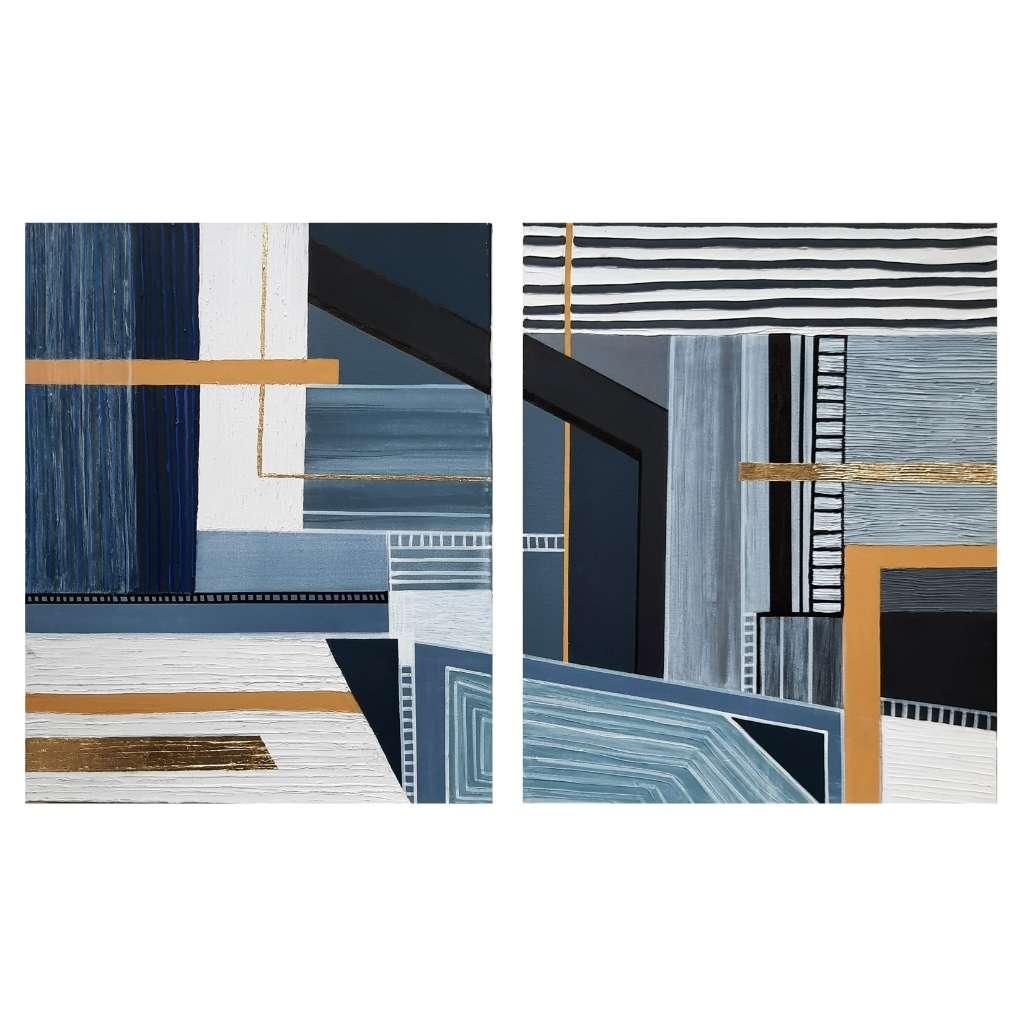 Walls and Ladders (Set of 2) | Abstract Art | Artezaar.com Art Gallery ...