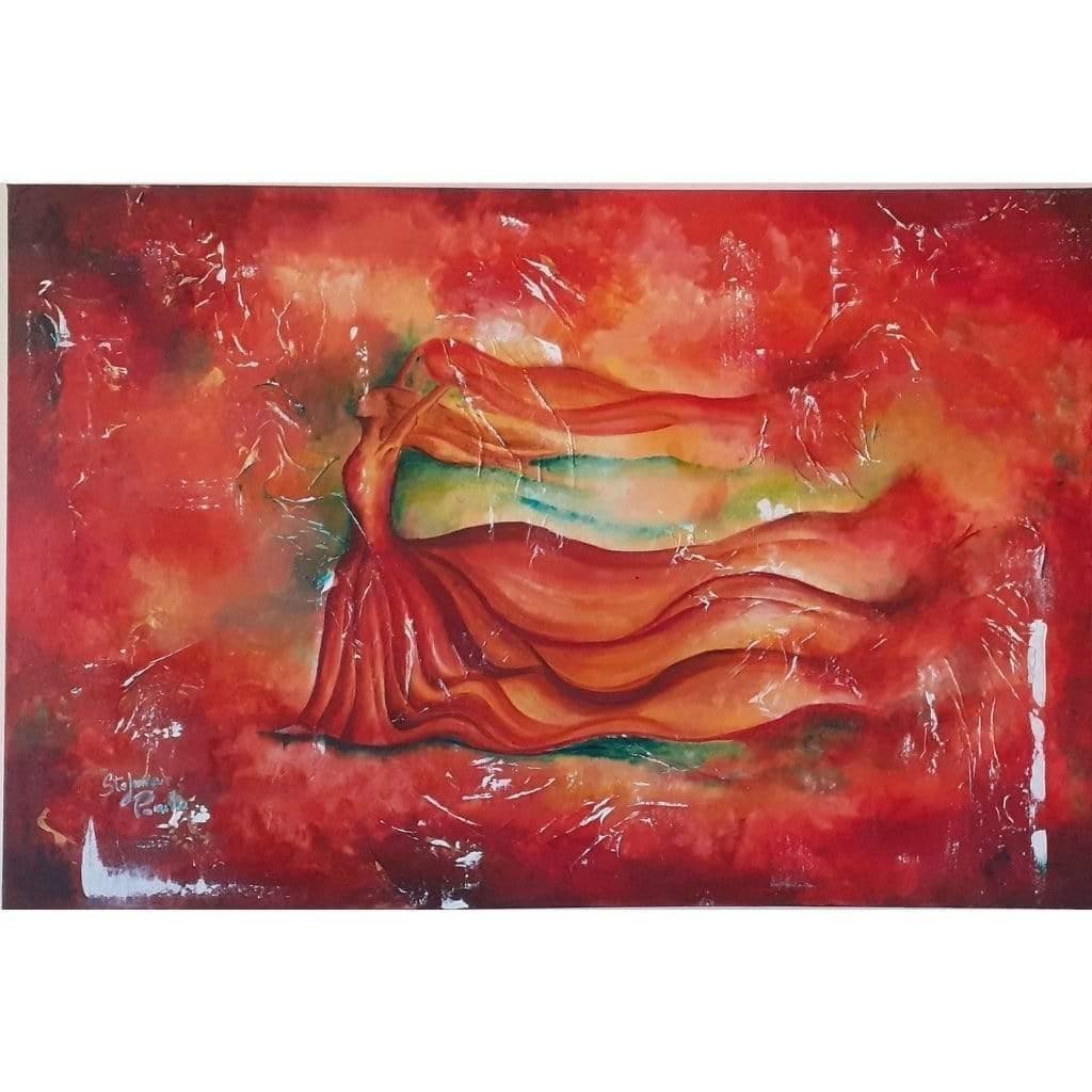 Wind Woman Abstract Oil Painting | Artezaar Online Art Gallery Dubai ...